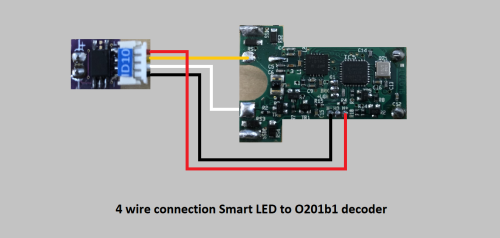 Wiring Smart LEDs onto Slot.it O201 decoders