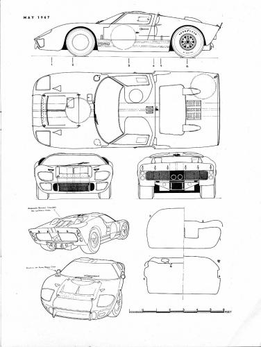 Model Car scale drawings - Ford